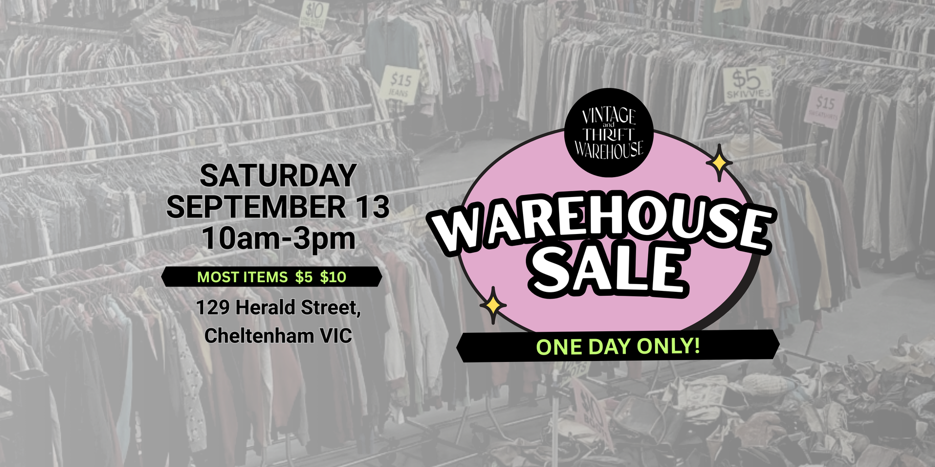 Warehouse Sales – Vintage & Thrift Warehouse